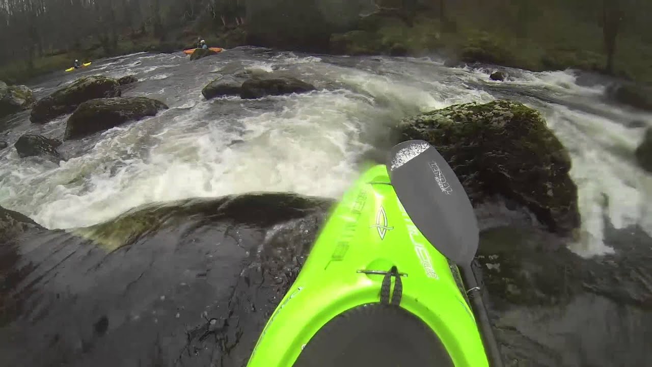 Kayaking the River Lledr wales march 2014 - YouTube