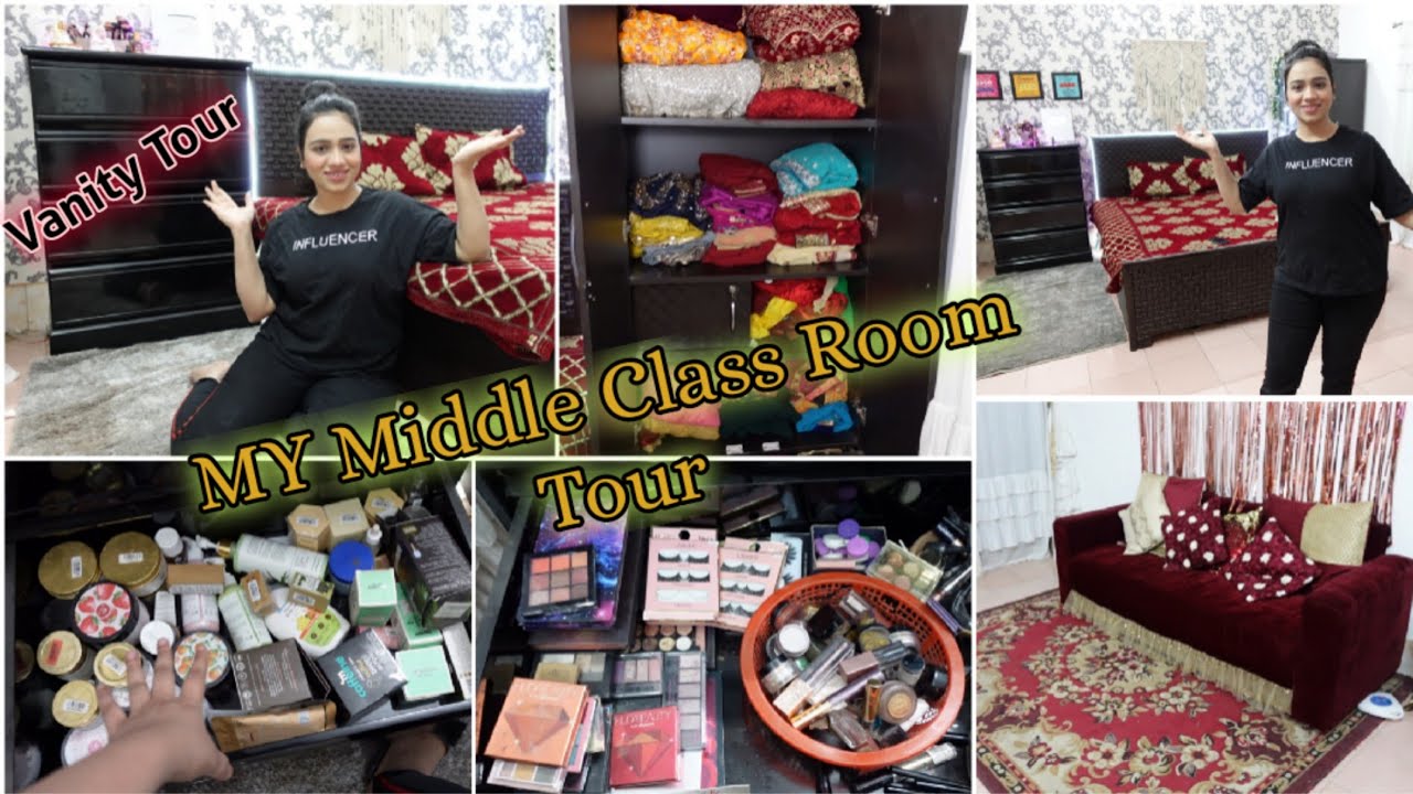 My Middle Class Dress Collection | MAKEUP COLLECTION | Vanity Tour ...