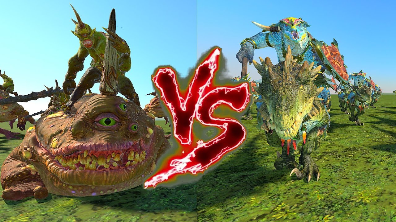 Pox Riders of Nurgle VS Cold One Spear-Riders. Total War Warhammer 3 ...