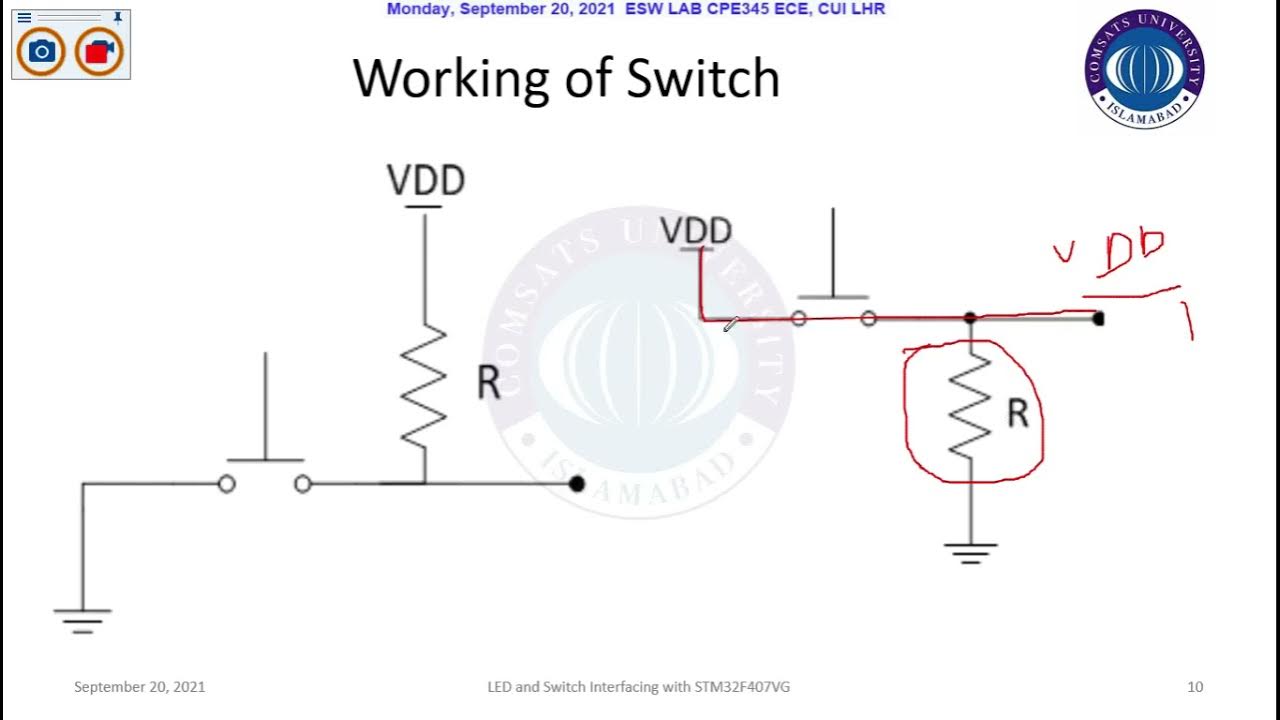 Interfacing Of Led And Switch With Stm32f407vg Part 7 Positive And Negative Logic Switch Youtube