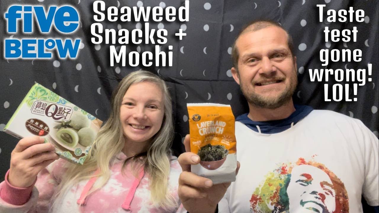 Tasting Seaweed Snacks and Mochi from Five Below - YouTube