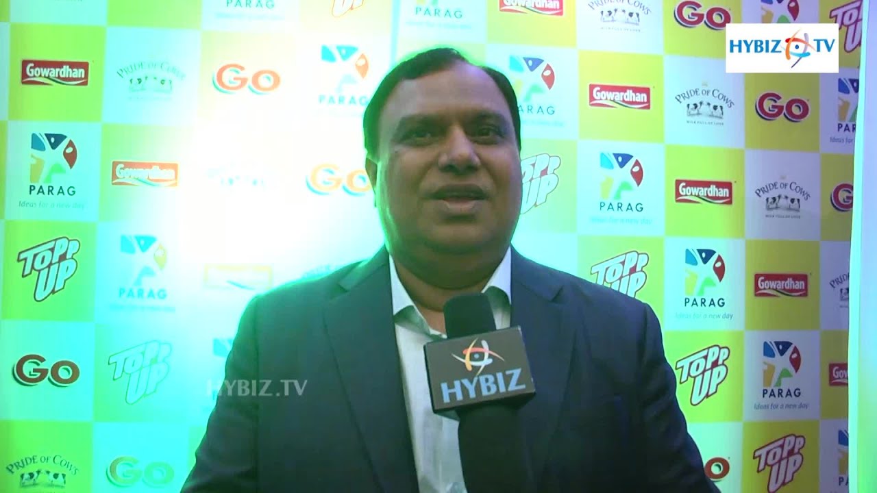 Devendra Shah At Parag Milk Foods Launch - Hybiz.tv - YouTube