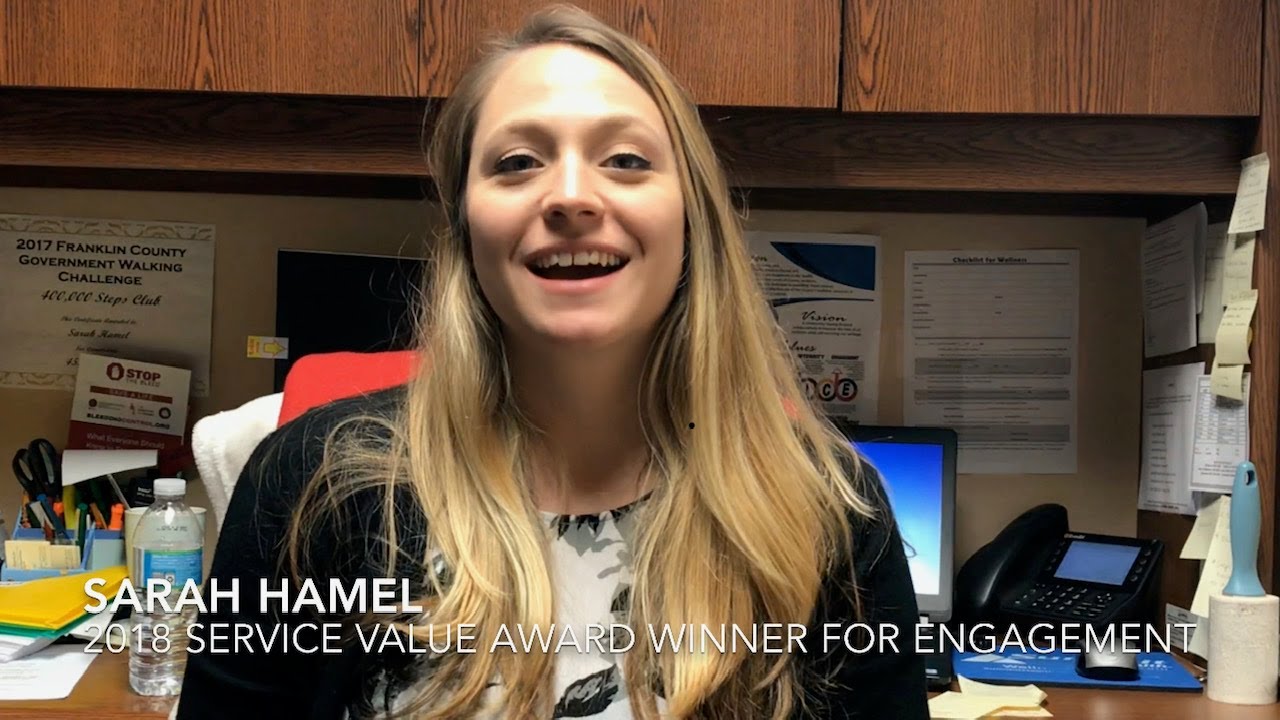 Sarah Hamel, 2018 SERVICE Values Award Winner - Engagement - YouTube