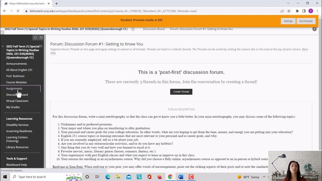 EN 231 Assignments Reminder Week #1 - YouTube