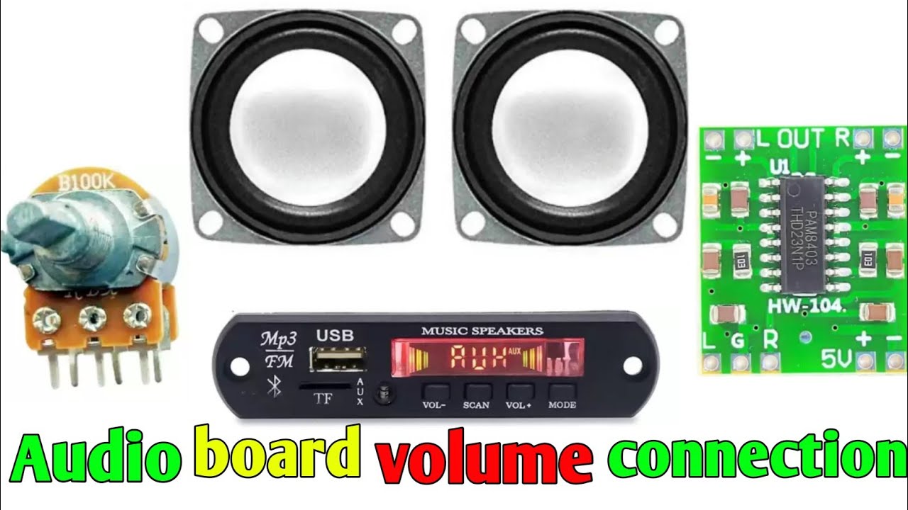 Pam 8403 IC audio amplifier volume connection | pam 8403 IC amplifier ...