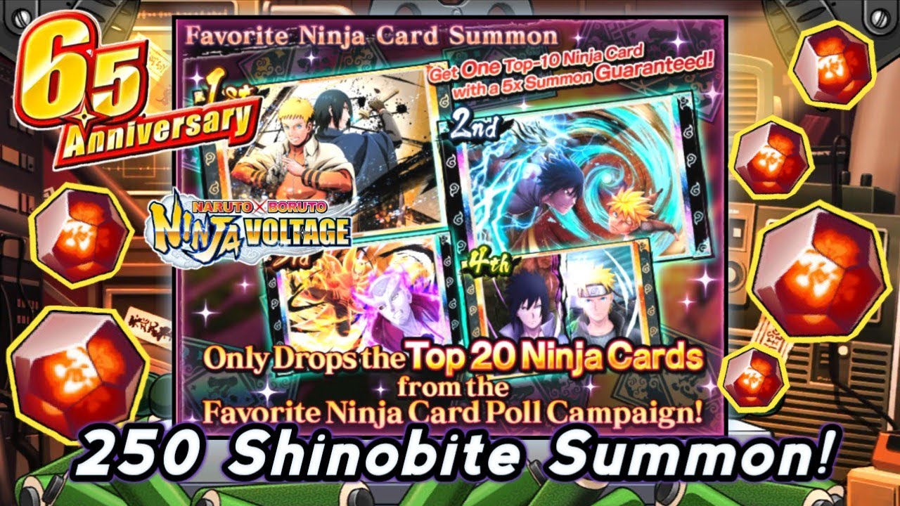 (6.5 Anniversary) CHEAP P2W Stats Card Summon 250 Shinobite | Naruto X ...