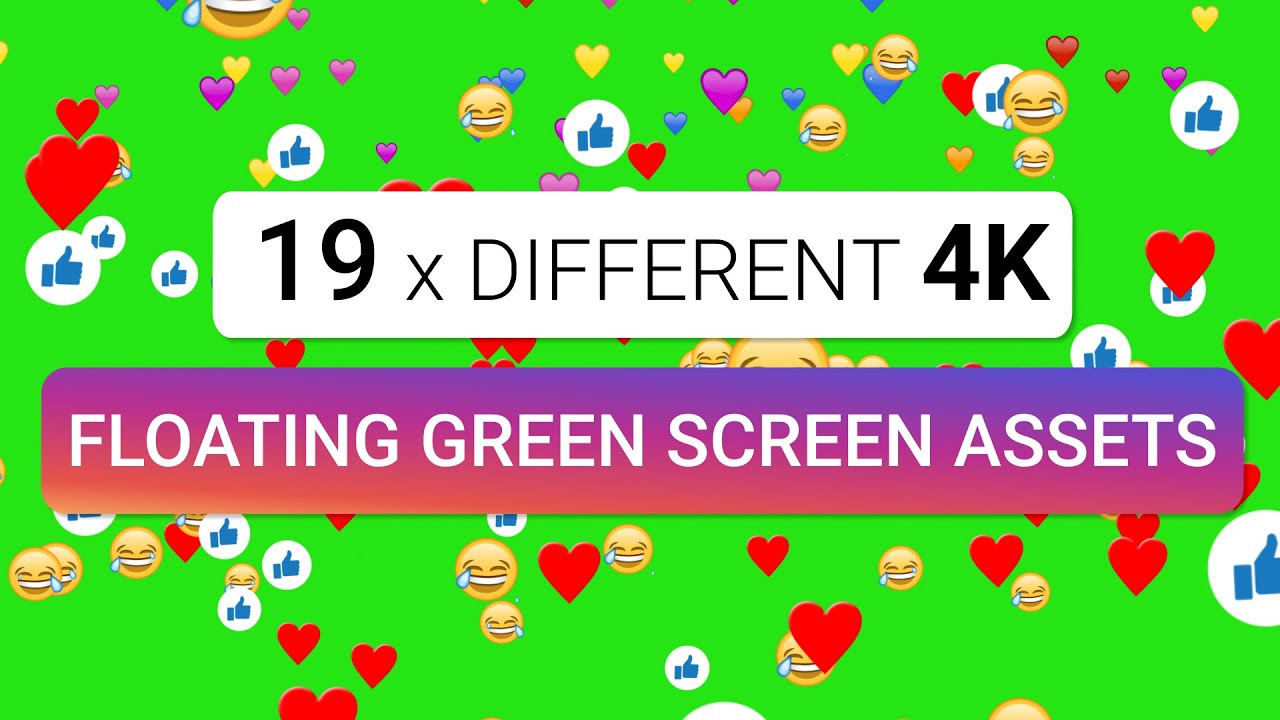 Green Screen Floating Animated Assets - 4K - Download in description ...