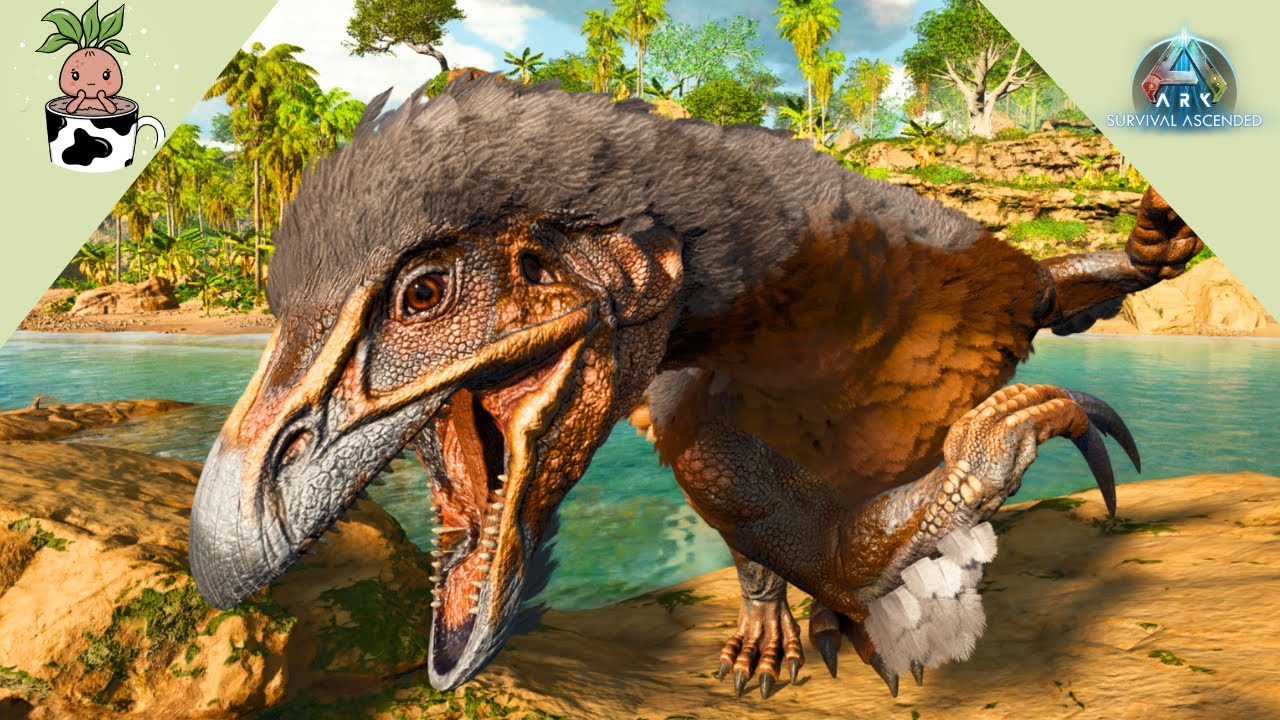 Ark Survival Ascended [The Island] - Ep 14 - Therizinosaur Tame - YouTube