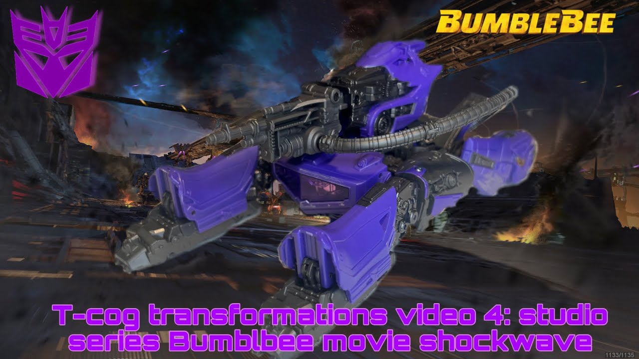 T-cog transformations video 4: studio series Bumblbee movie shockwave ...