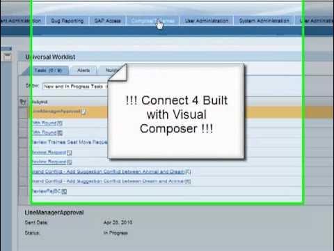Connect 4 in SAP Visual Composer 7.20 - YouTube