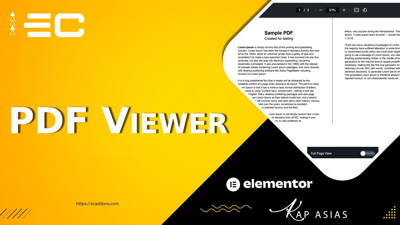 📄 PDF Viewer Widget for Elementor | EC Addons 🚀 - YouTube