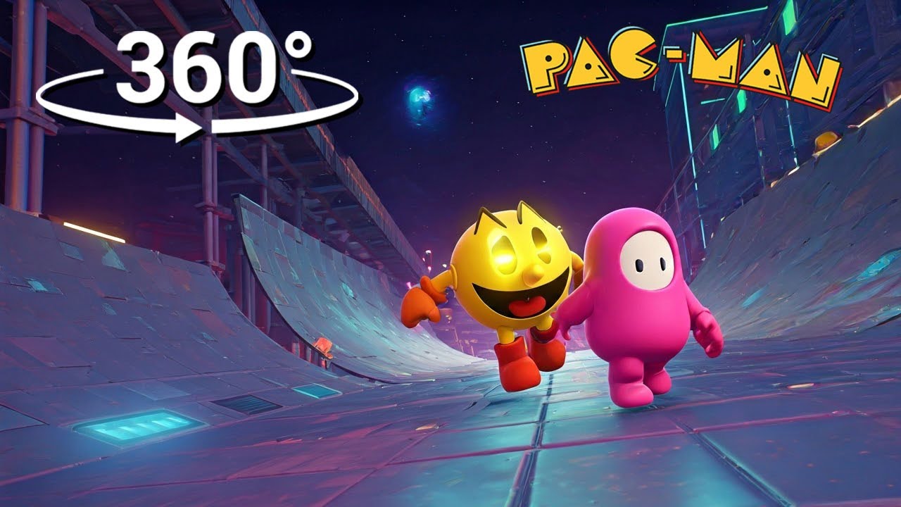 Pac-man vs Fall Guys 360° VR #pacman - YouTube