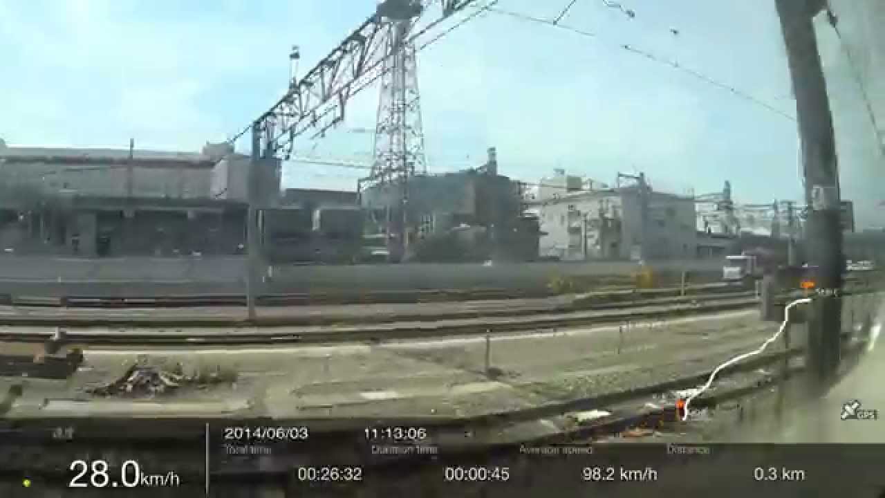 【特急サンダーバード】京都〜大阪の車窓（SONY HDR-AS100Vテスト・速度表示あり） - YouTube