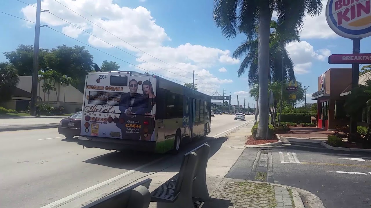 One of Miami Dade Transit Oldest buses #2034! Gyro727 - YouTube