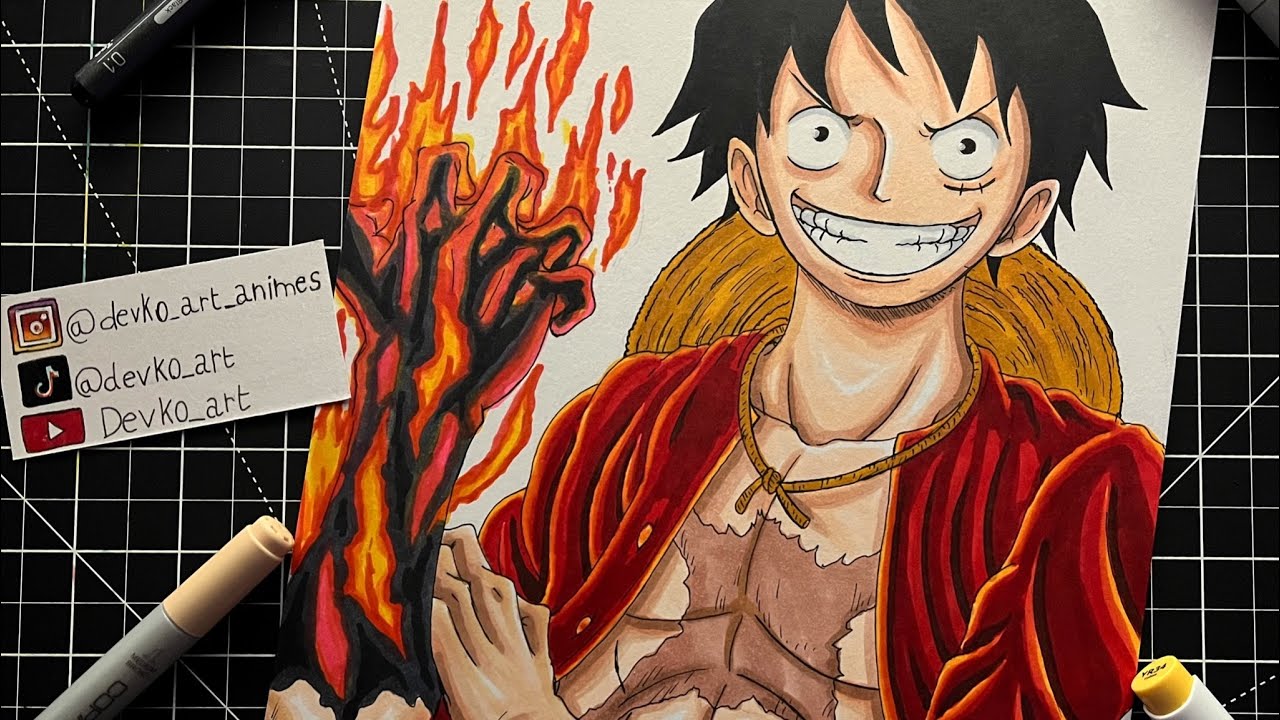 Drawing Monkey D. Luffy | [ONE PIECE] | Copic x Ohuhu x Arteza | Time ...
