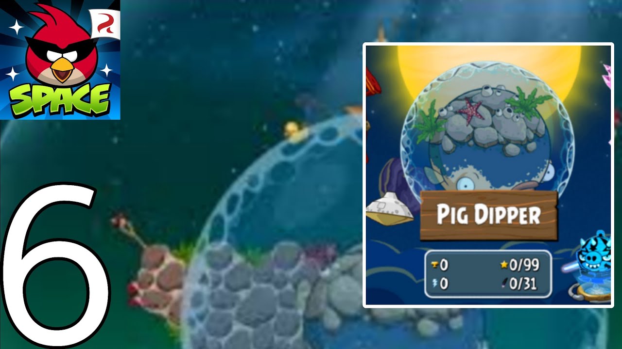 Angry Birds Space - Gameplay Part 6 - Pig Dipper: 6-1 to 6-30 - YouTube