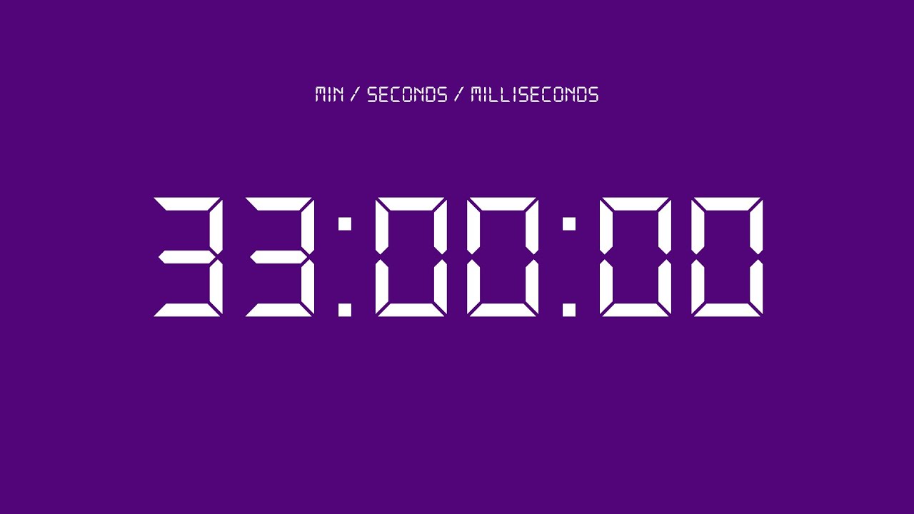 33 minute countdown timer - YouTube