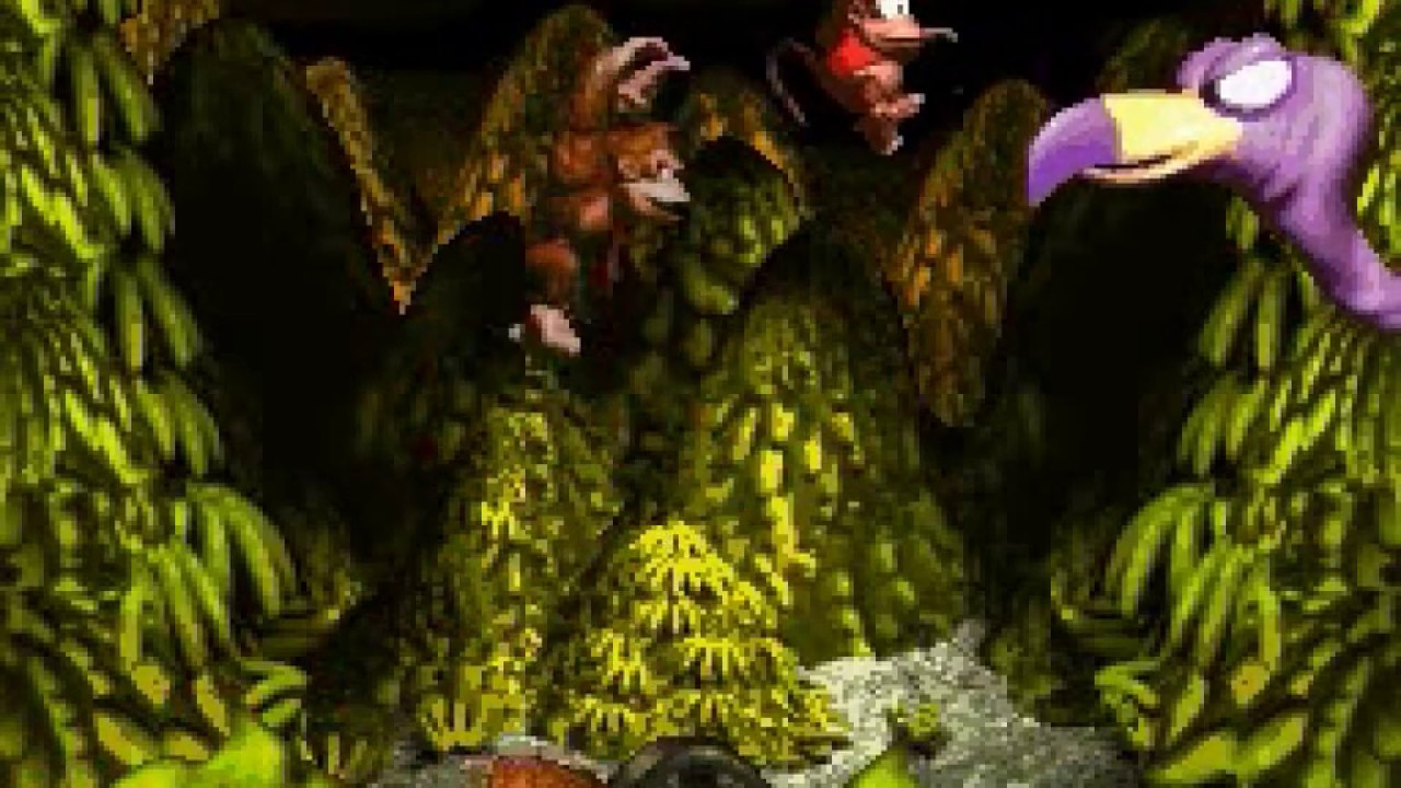 Donkey Kong Country (SNES) (World 6-Boss)(Chimp Caverns)(Master Necky ...