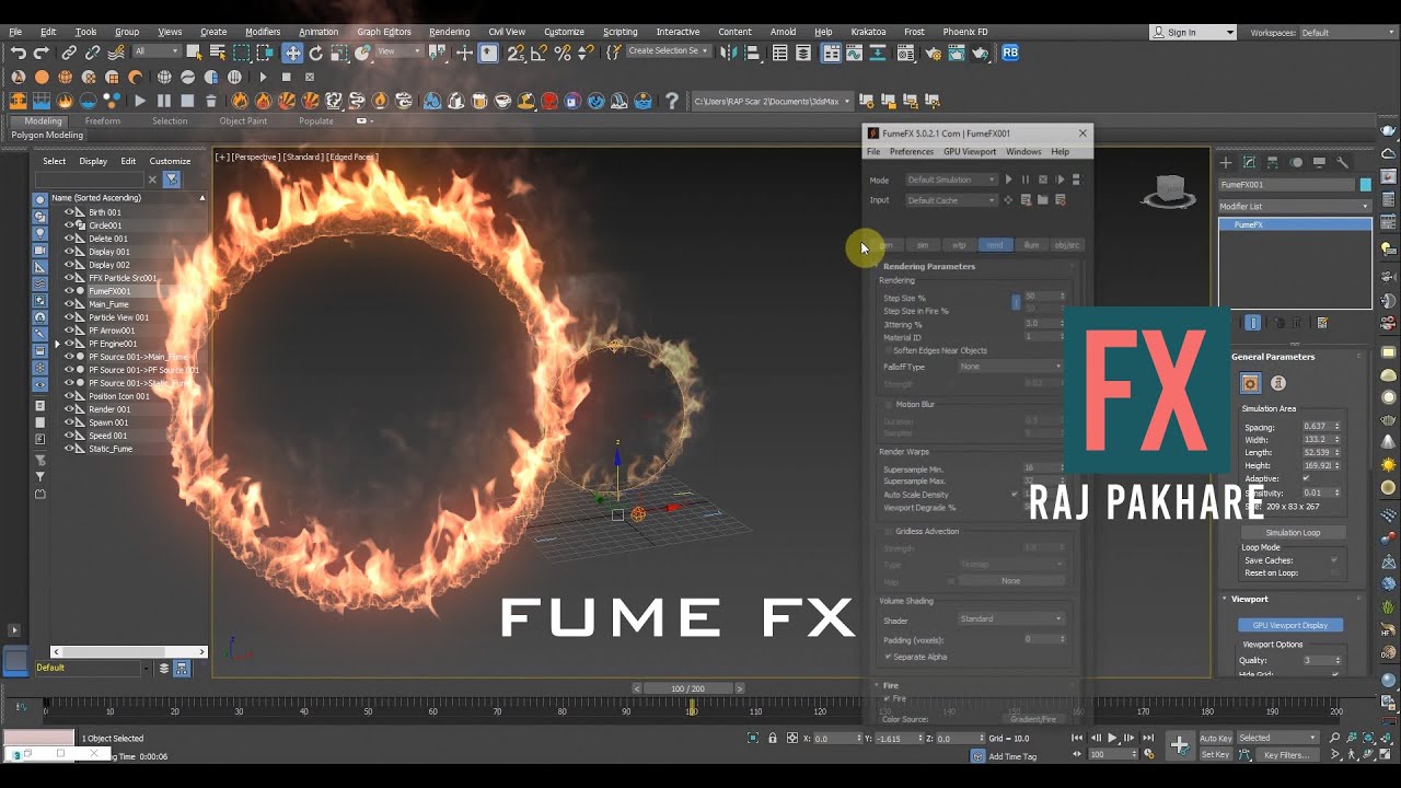 Tutorial: Ring Fire in 3Ds Max | Fume FX 5.0 | Raj Pakhare - YouTube