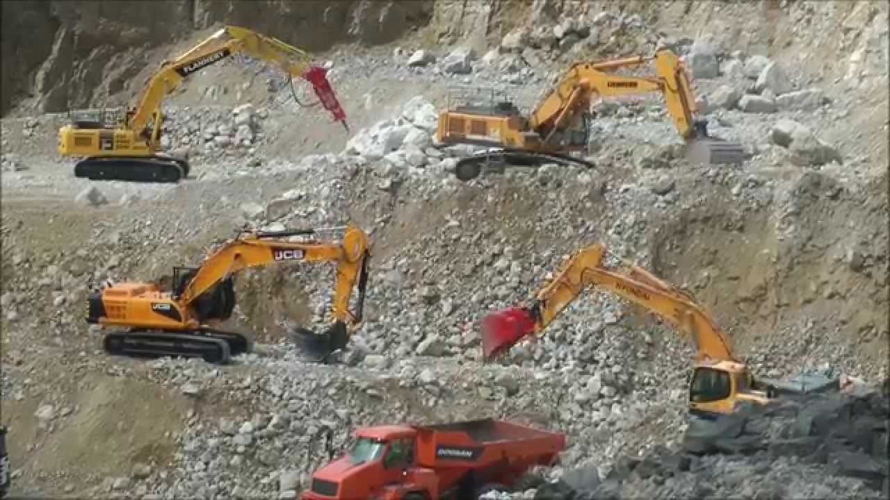 Heavy equipment live demonstration area @ Hillhead 2014 - YouTube