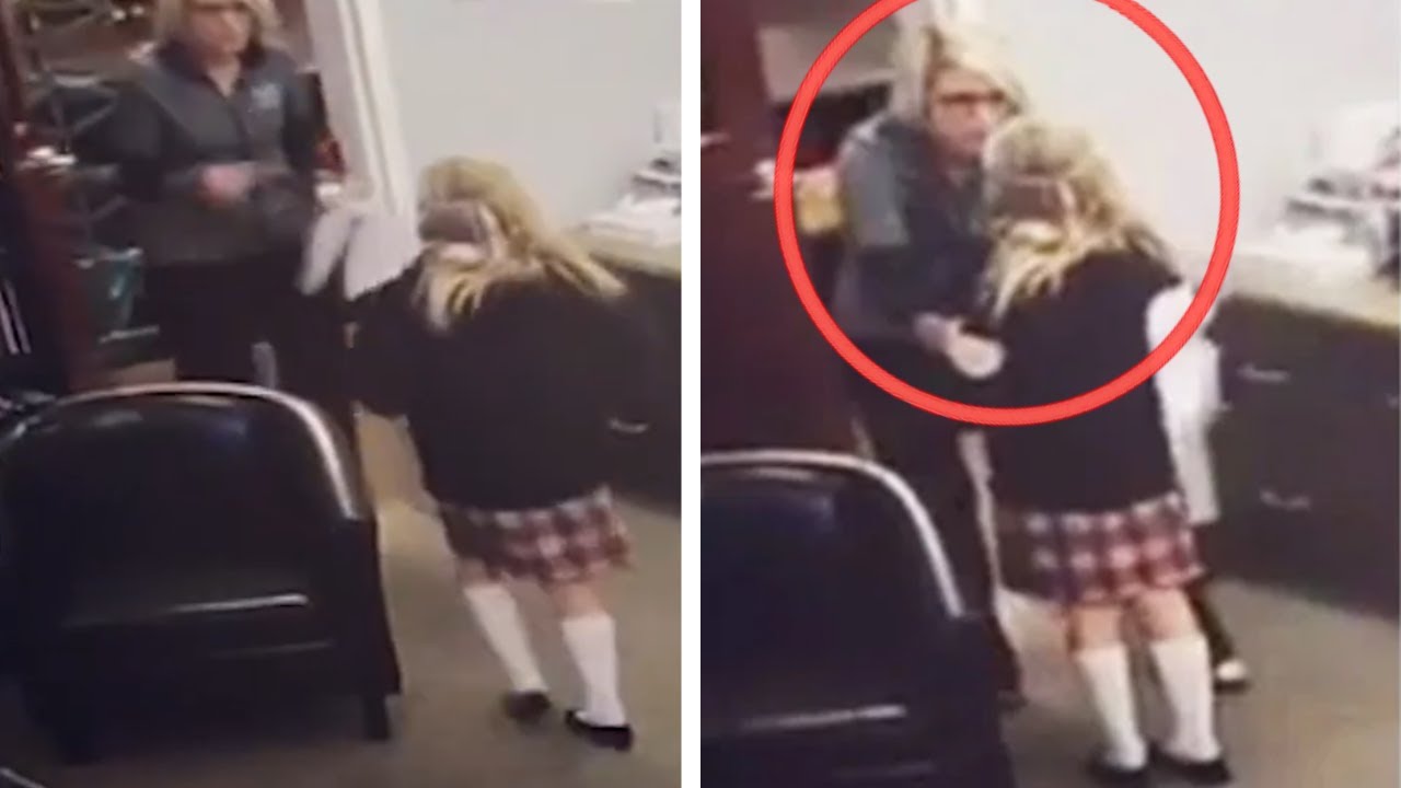 Security cameras capture rare moment when teacher reveals something ...