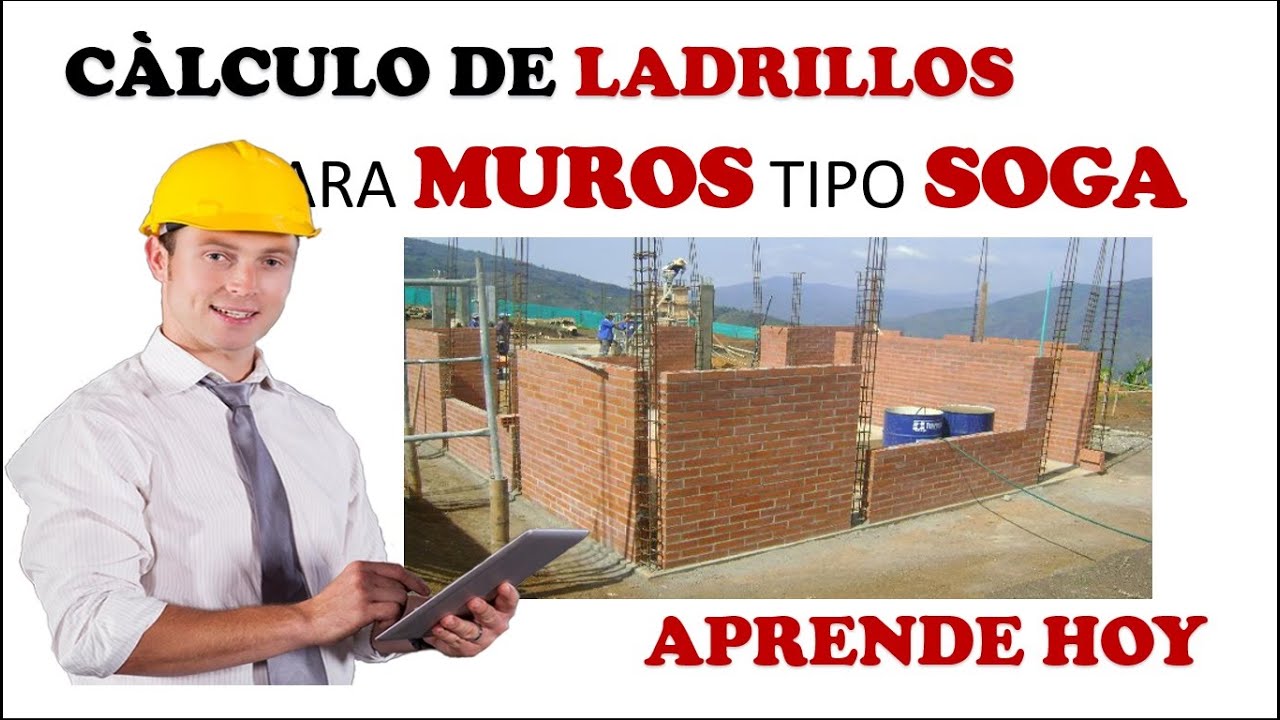 Cómo calcular cantidad de ladrillos en muro de soga * METRADOS, MURO ...