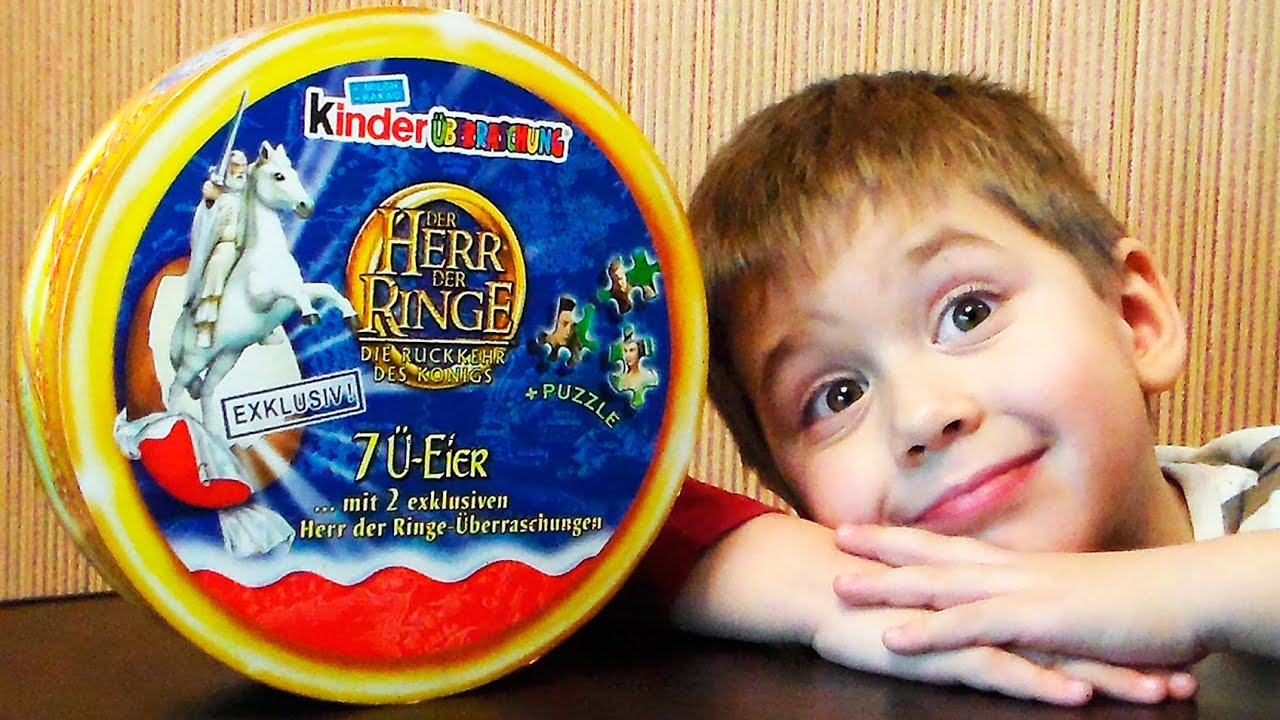 7 Surprise Eggs, Lord of the Rings Kinder Surprise Eggs Unboxing - YouTube
