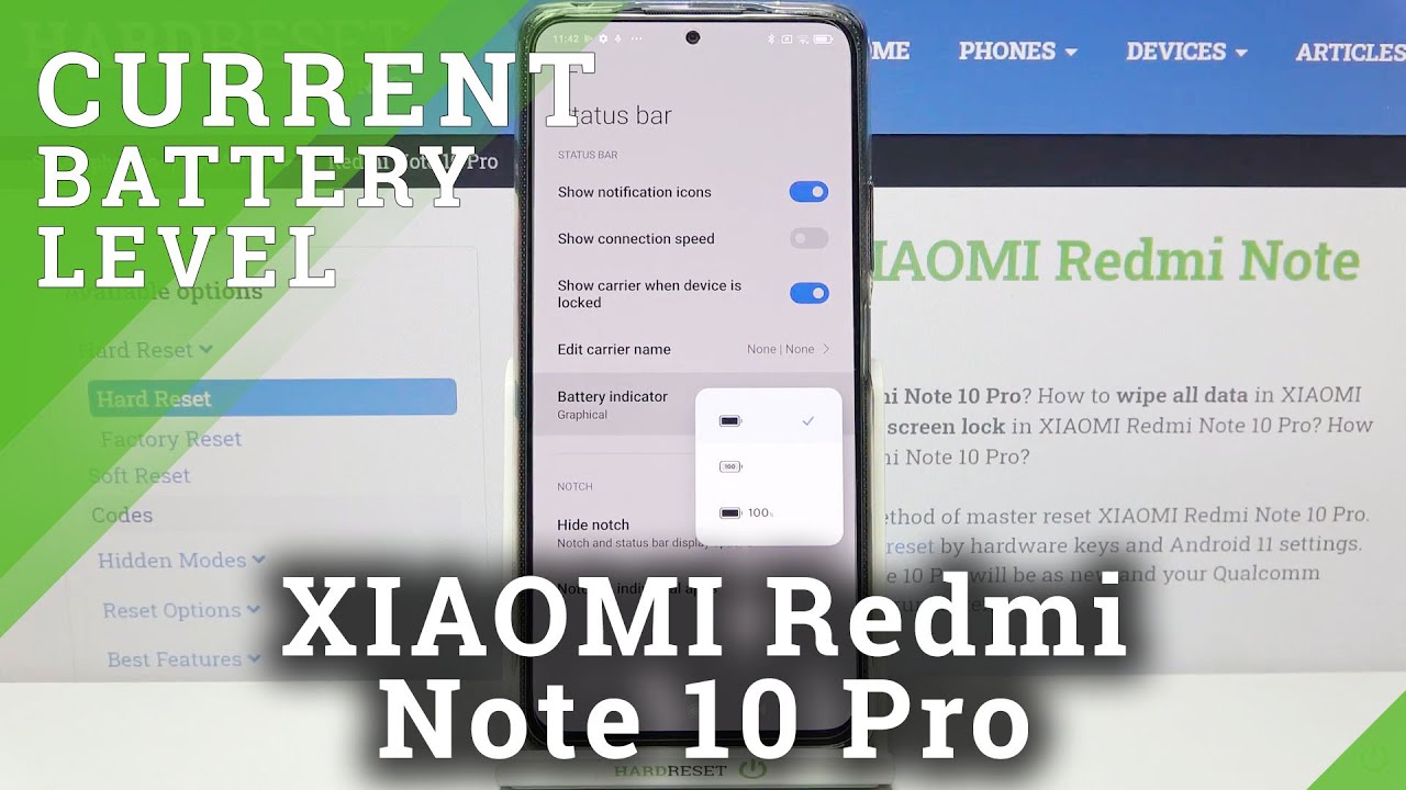 How to Show Battery Percentage on XIAOMI Redmi Note 10 Pro – Turn On ...