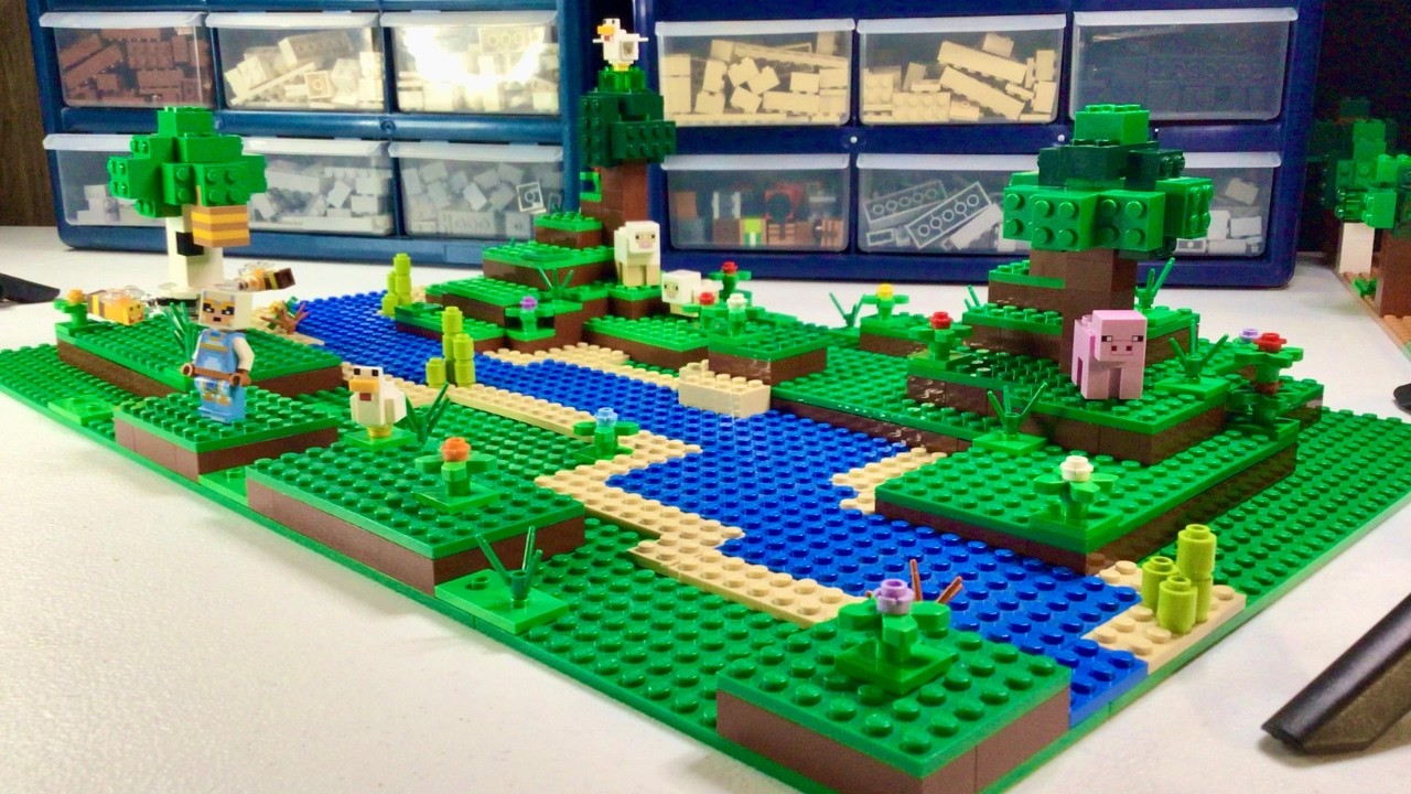 I Built A Mini Minecraft Plains Biome Out Of Legos - YouTube