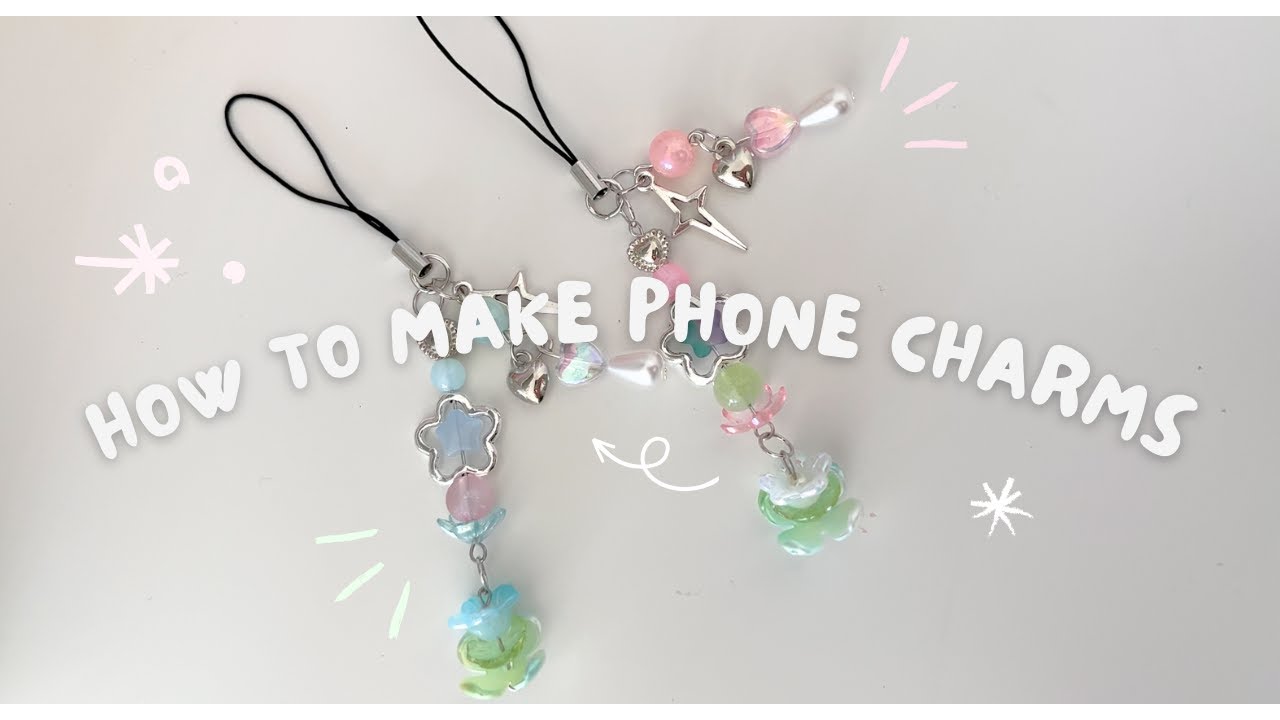 how to make cute beaded phone charms! ⋆౨ৎ˚ ˖ ࣪ - YouTube
