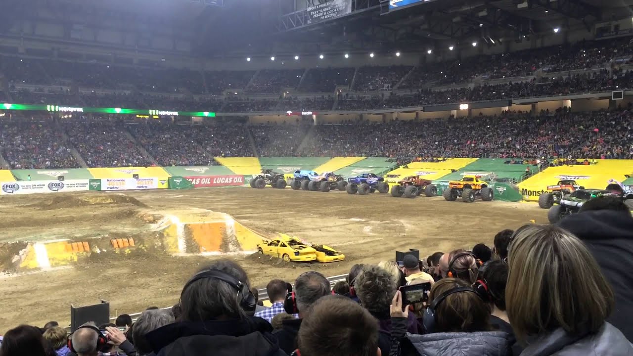 Monster Jam 2016 Detroit #2 Monster Energy Freestyle - YouTube