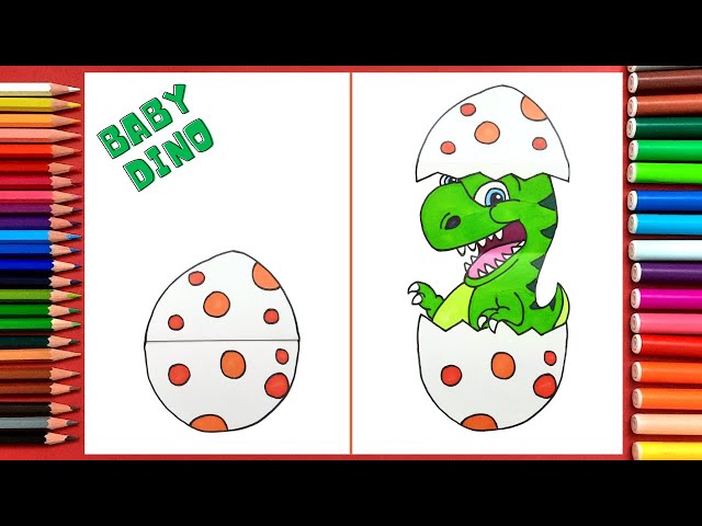 Hoe Teken Je Een Babydinosaurus How To Draw A Baby Dinosaur | Dinosaur