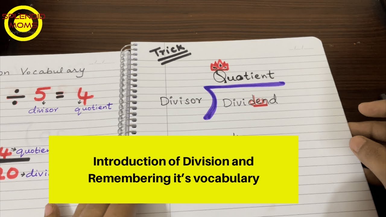 Division And Remembering Division Vocabulary || part 1 || Splendidmoms ...