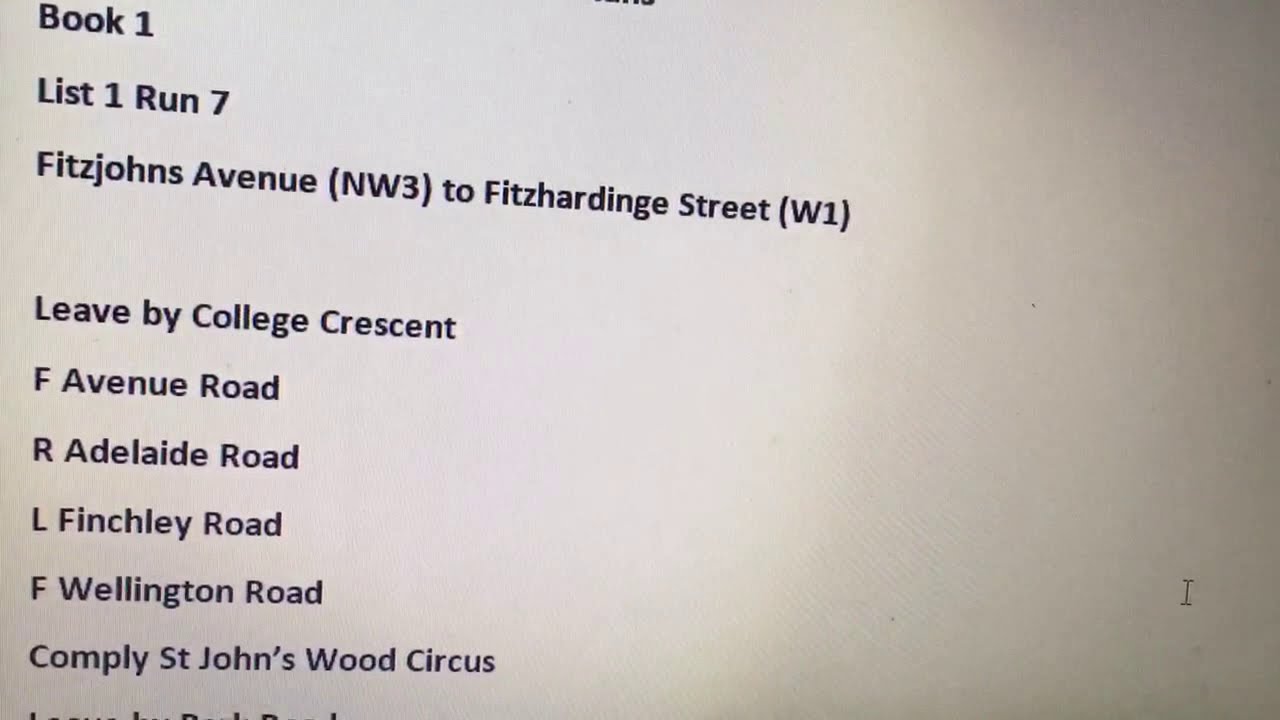 Knowledge of London Blue Book Runs List 1 Run 7 Fitzjohn's Avenue (NW3 ...