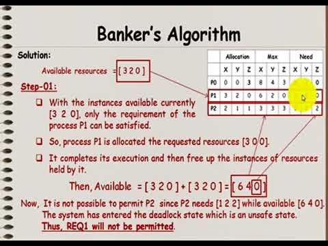 Banker's Algorithm Solved questions - YouTube