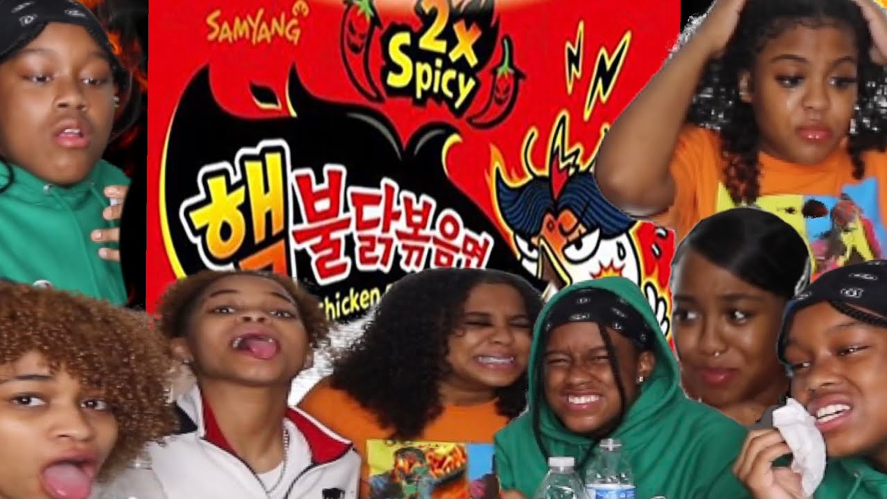 3X SPICY NOODLES WITH 3 SETS OF TWINS ! GETS CRAZY🌶( splashtwins domo ...