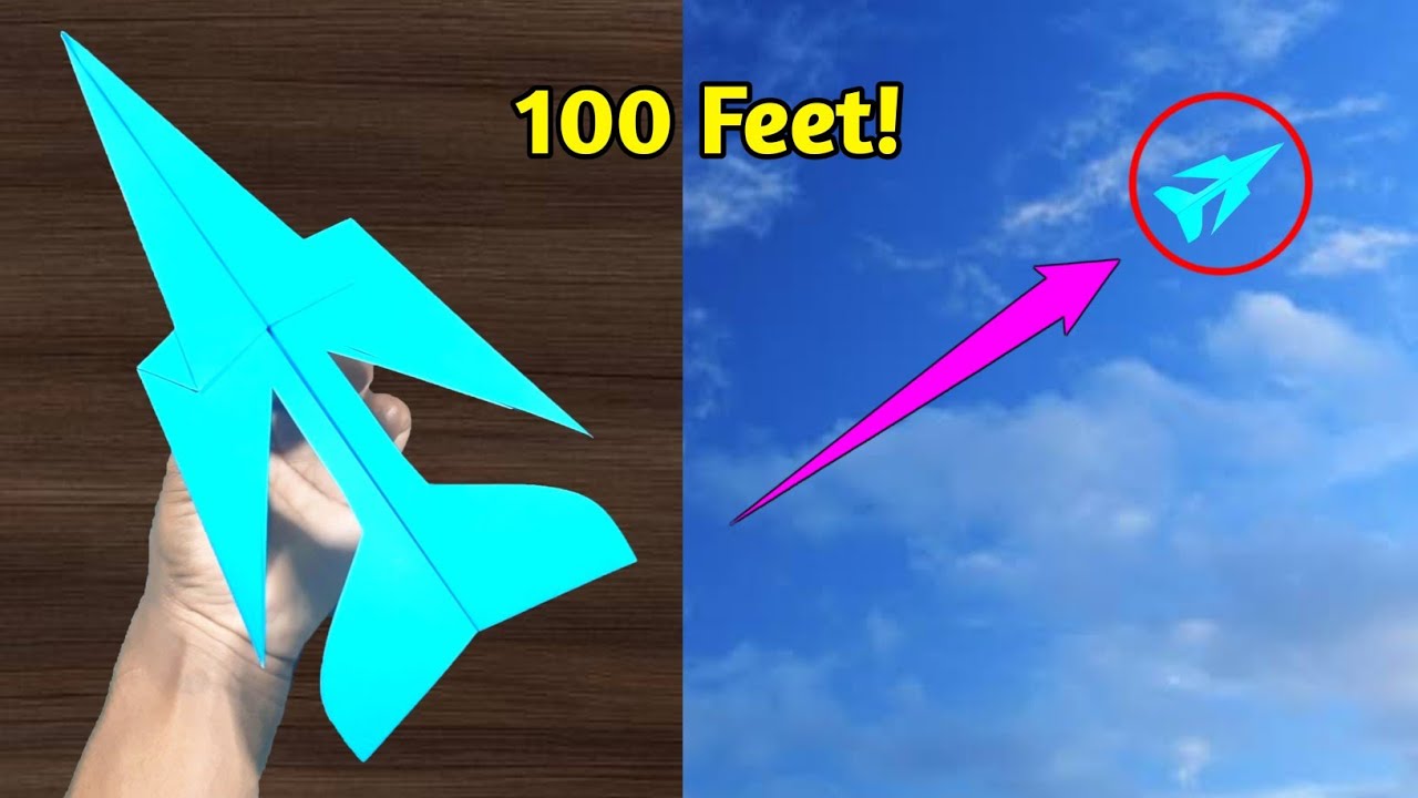 How to Make a Cool Paper Airplane That Flies Over 100 Feet - YouTube