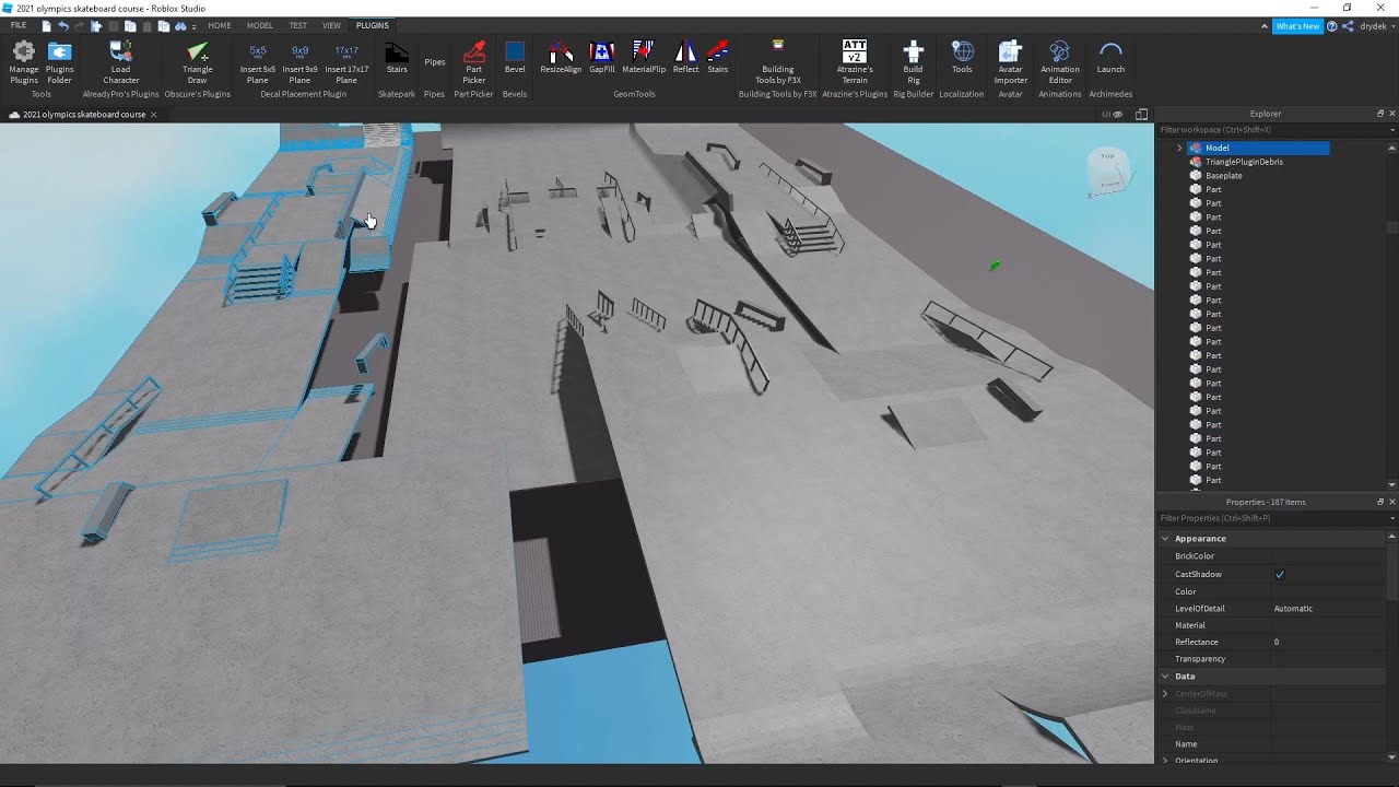 ROBLOX RO-SKATE SPEEDBUILD: 2021 OLYMPICS SKATEBOARD COURSE - YouTube