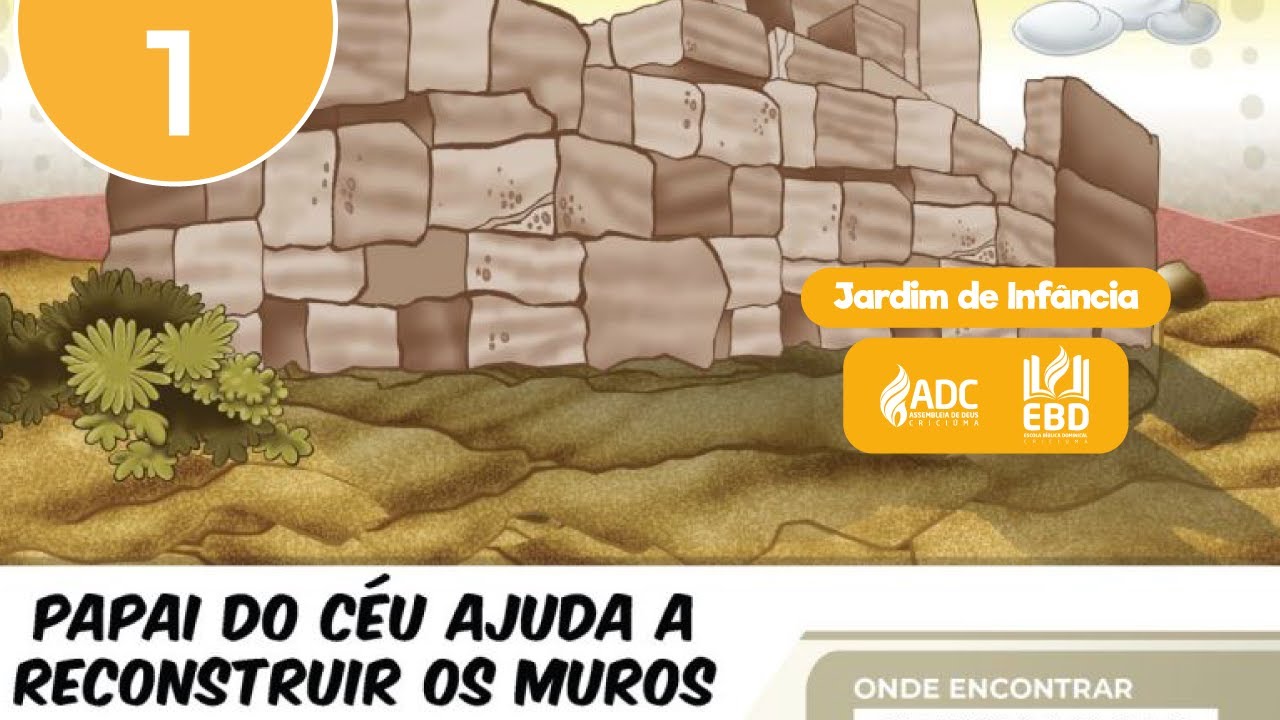 EBD Lição 01 | JARDIM DE INFÂNCIA | Papai Do Céu Ajuda A Reconstruir Os ...