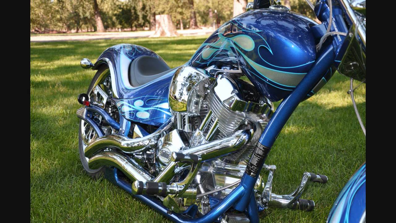 Bigdog Wolf Motorcycle Rip Tide Blue 2009 - YouTube