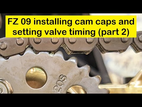 reinstalling cam caps and setting valve timing  (PART 2) Yamaha FZ-09/MT-09 2014 2015 2016