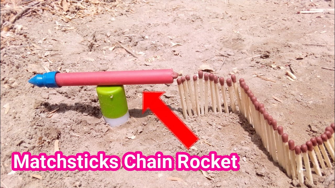 Making Powerful Matchsticks Chain Rocket at home Easy. - YouTube