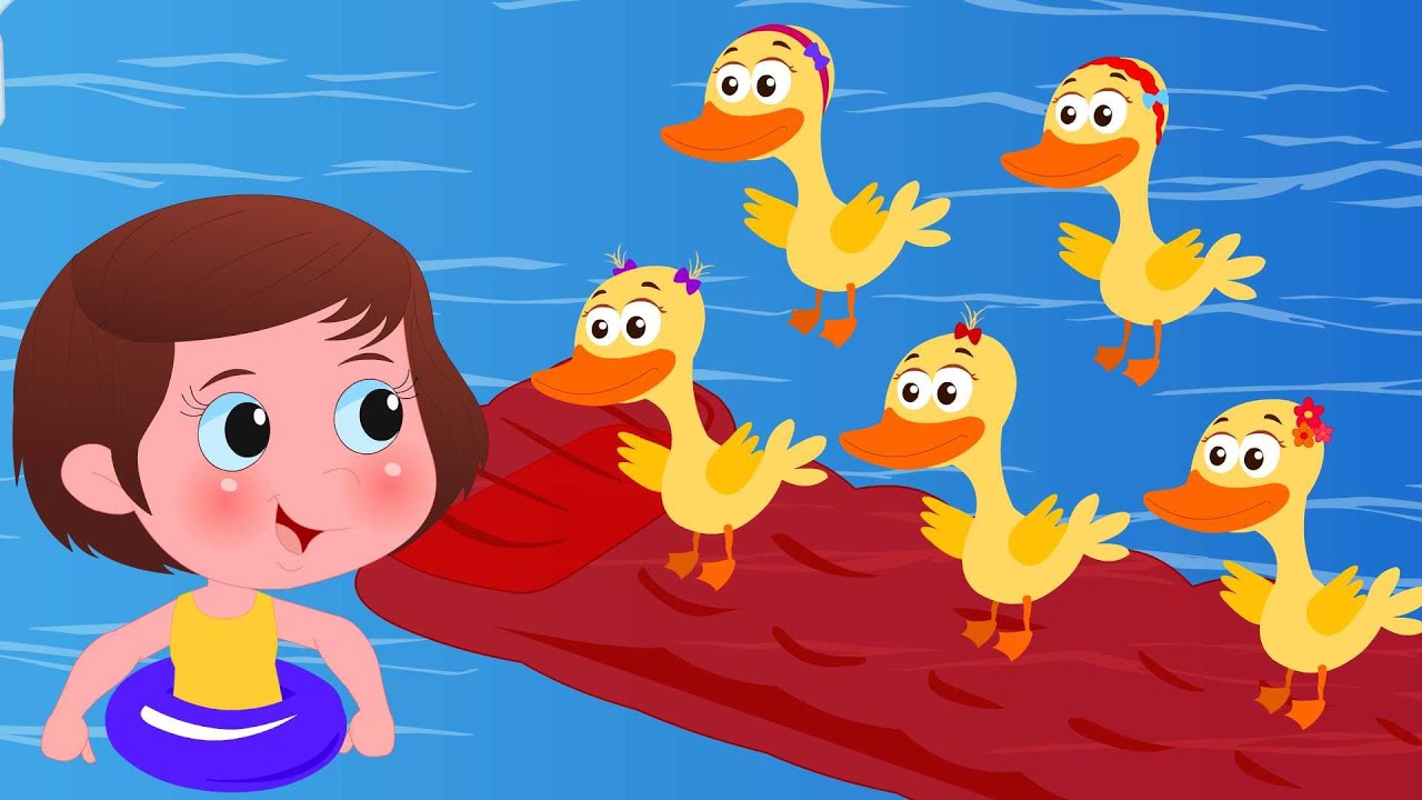 Five little Ducklings | Kids Tv Nursery Rhymes For Children | Cartoon ...