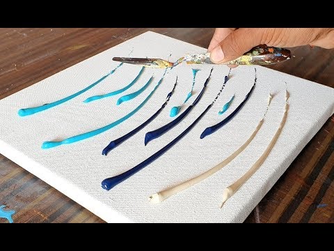 Water / Beach / Easy Abstract Painting Demonstration/Satisfying & Relaxing/Project 365 days/Day#0343
