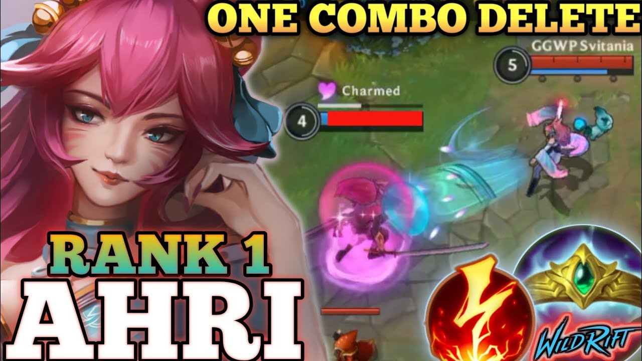 AHRI DEADLY ONE COMBO ERASE! HYPER CARRY MVP PLAY - TOP 1 GLOBAL AHRI ...