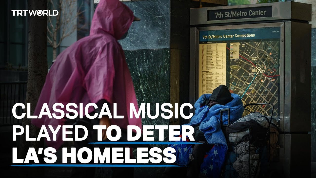 LA subway slammed over tactic to deter homeless - YouTube