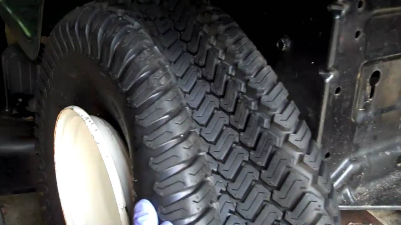Lawn tractor tire wont inflate - YouTube