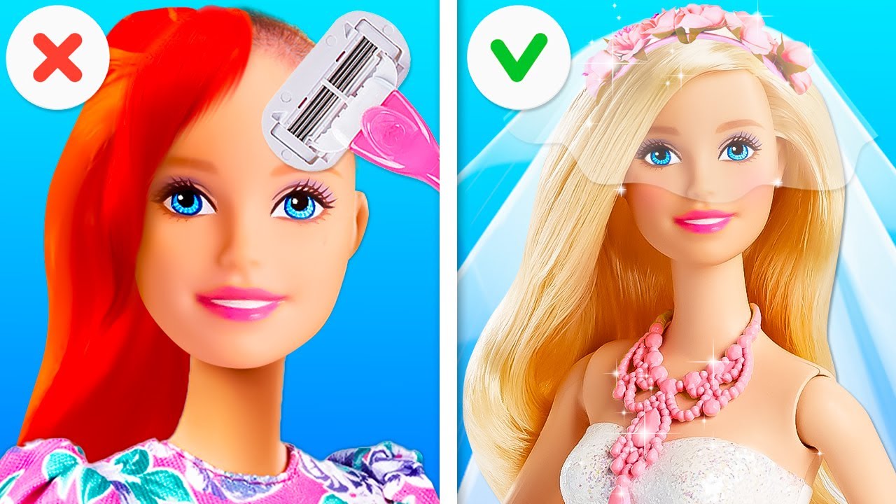 Barbie Doll Makeover | Genius Beauty Doll Hacks & 5-minute Crafts by ...