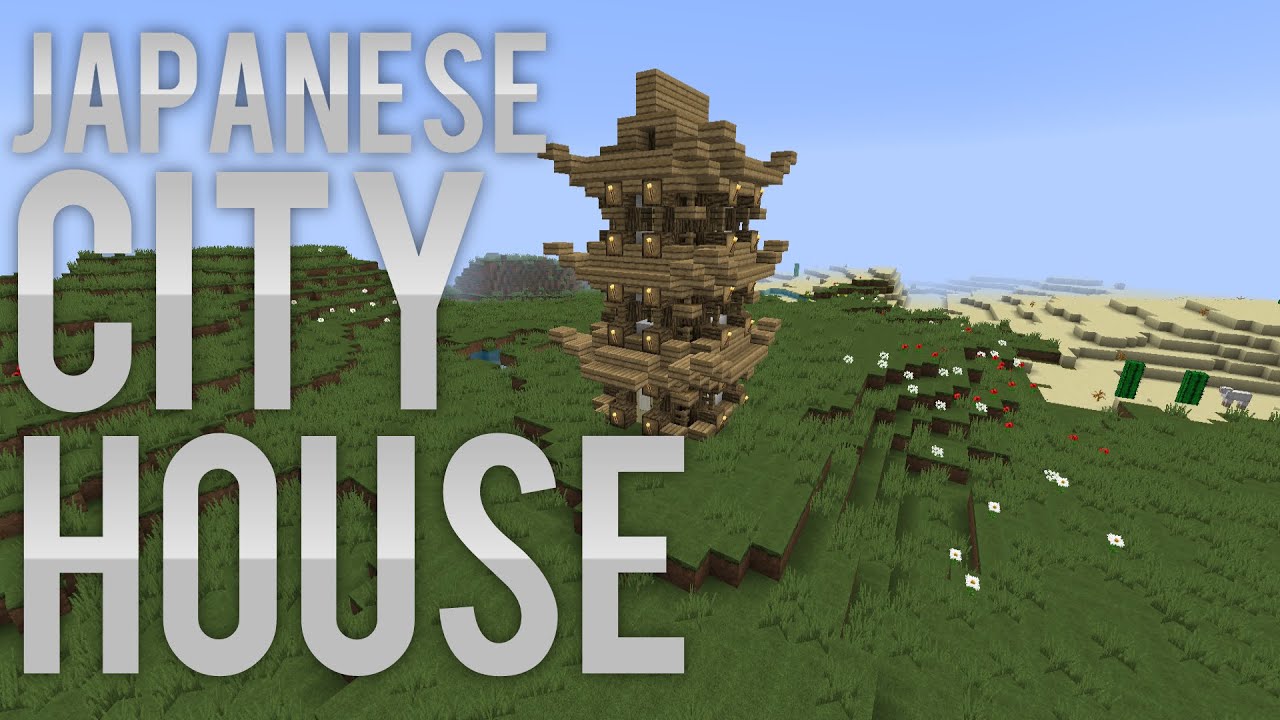 Minecraft Building Tutorial #2 - Japanese City House - YouTube