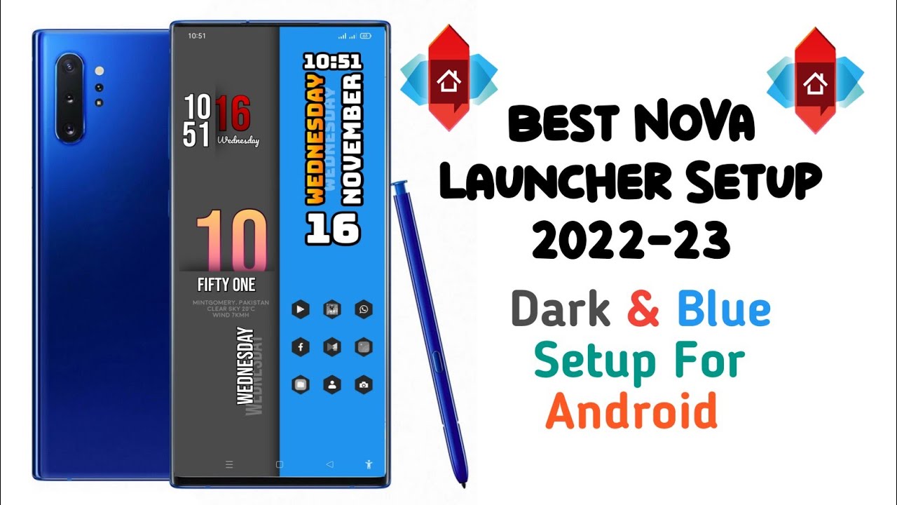 Nova Launcher Setup 2022 -Nova Launcher Setup 2023 - The Nova Setup - Dark And Blue Nova Setup ...